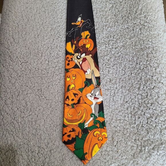 Warner Bros. | Accessories | Vintage Halloween Looney Tunes Tie Necktie ...
